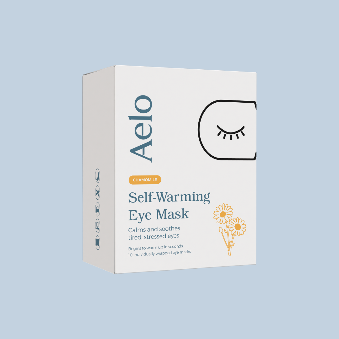 Aelo – The Self Heating Eye Masks with Chamomile (10 Masks Per Box)